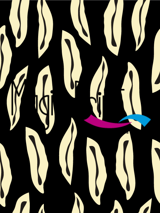 Hojas blancas con fondo negro – Magic Print